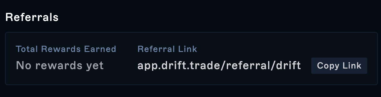 Referral Links | Drift Protocol