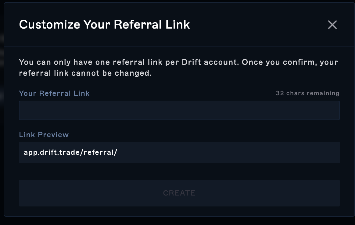 Referral Links | Drift Protocol